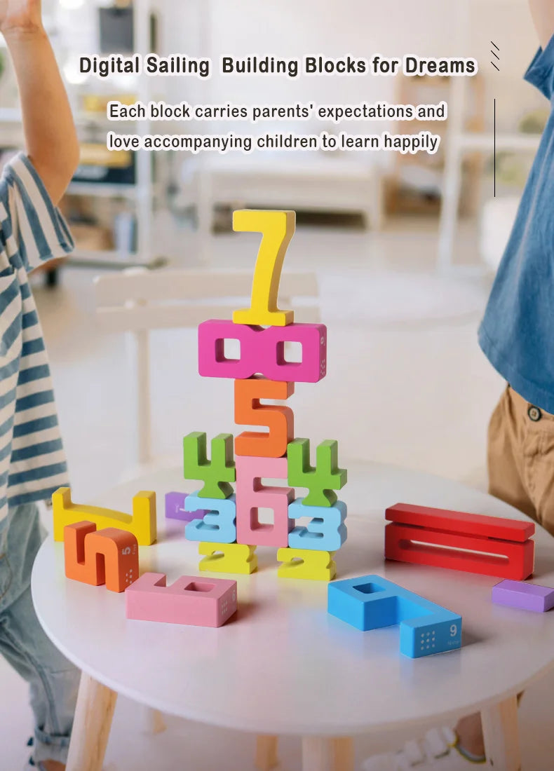 Educational Toy Digital Number Blocks Montessori Math Game