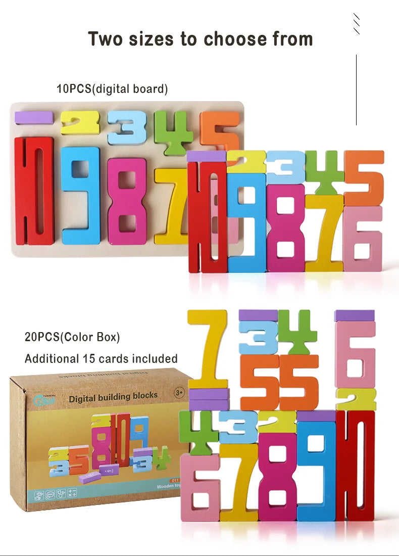 Educational Toy Digital Number Blocks Montessori Math Game
